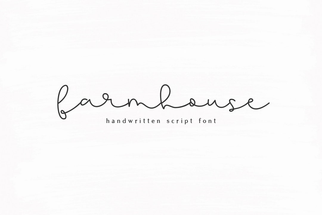 Farmhouse Font - Handwritten Script Font, Cricut Fonts, Cursive Font ...