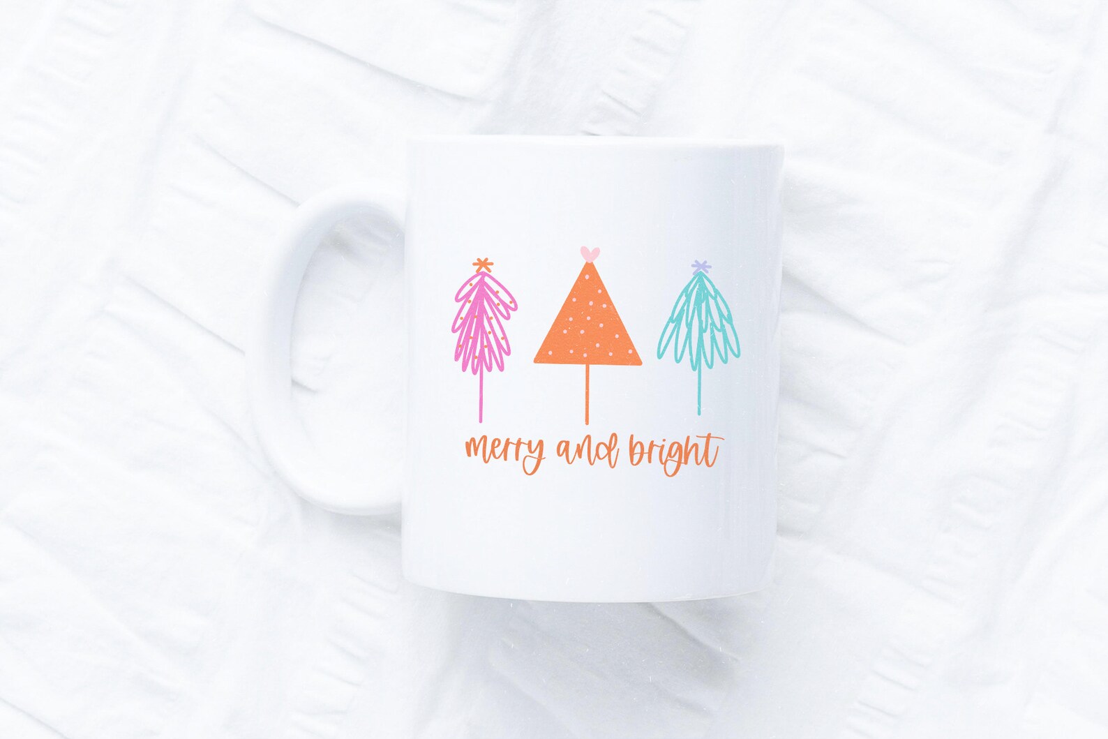 Boho Christmas Trees Clip Art, Modern & Messy Pastel Trees, Christmas ...