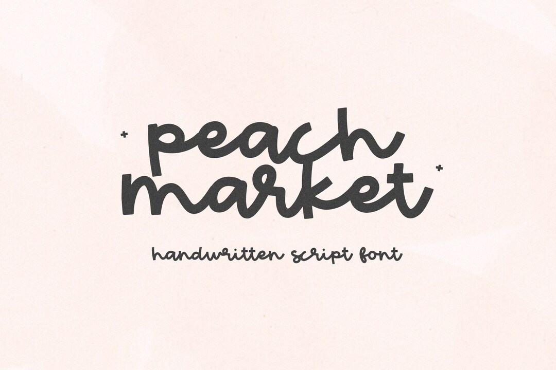 Peach Market Font - Bold Script Font, Cricut Font, Procreate Font ...