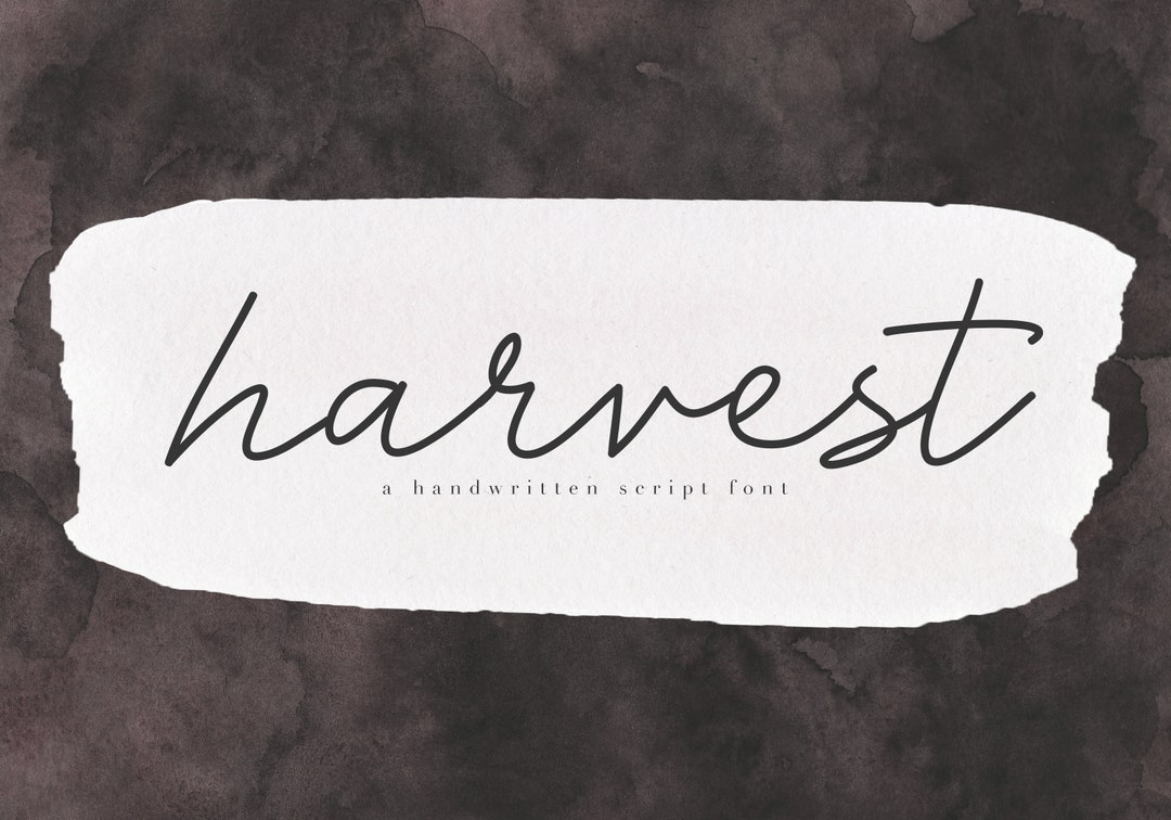 Harvest Font - Handwritten Script Font, Modern Font, Cursive Font ...