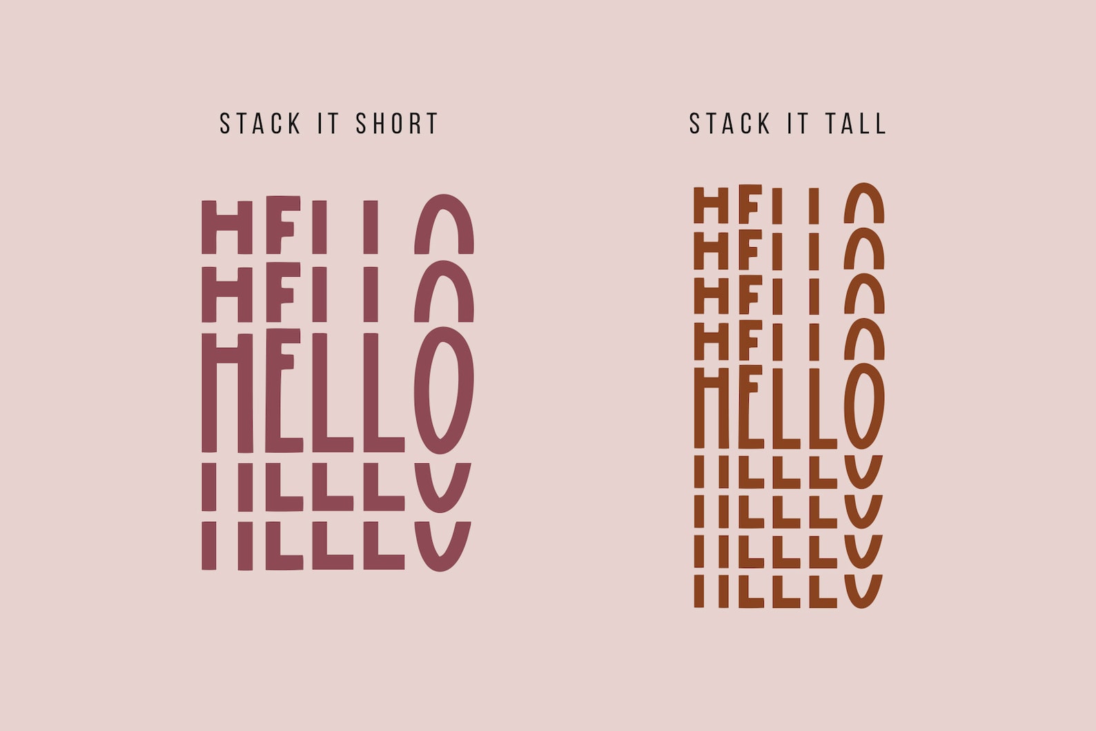 Gratitude - Fun Stacked Font, Mirror Font, Stacked Letters, Fonts for ...