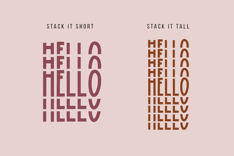 Gratitude - Fun Stacked Font, Mirror Font, Stacked Letters, Fonts for ...
