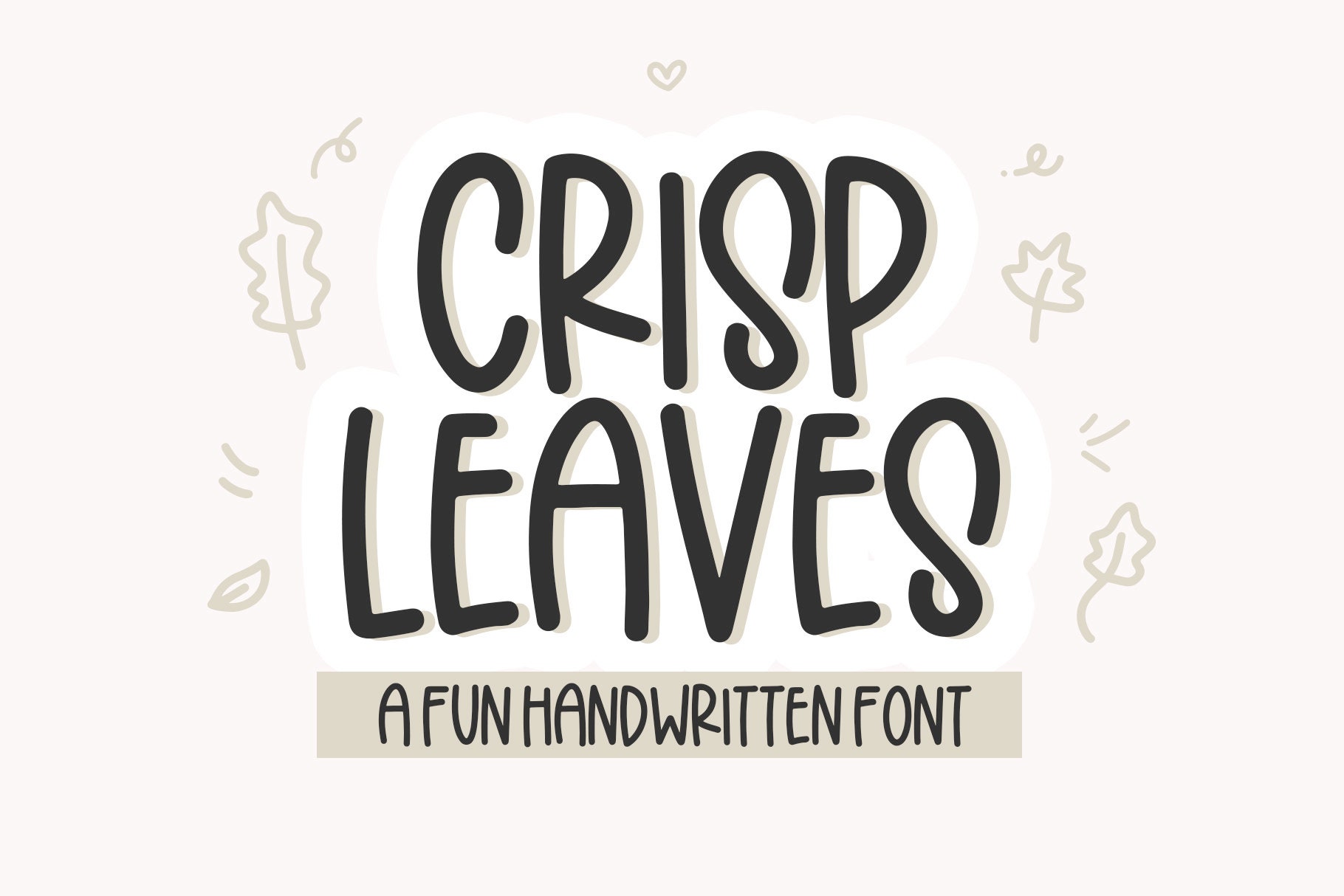 Crisp Leaves Font - Fun Handwritten Font, Cricut Fonts, Doodle Font ...