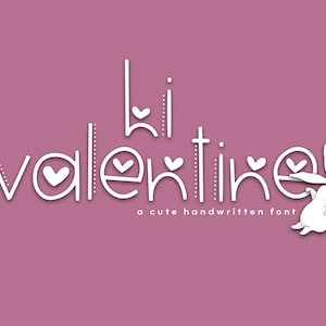 Hi Valentine Cute Valentine's Day Font TTF / OTF - Etsy