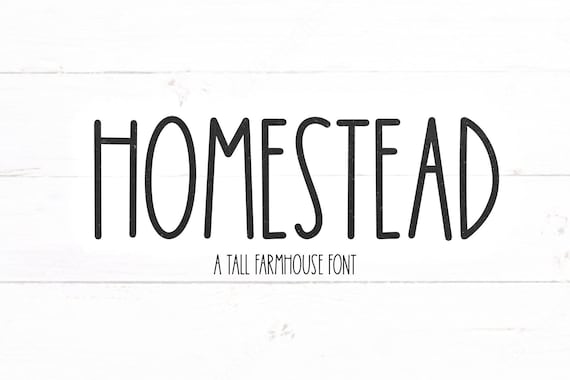 Homestead Font Skinny Handwritten Font Cricut Fonts | Etsy