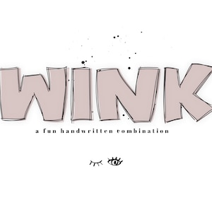 Wink - Fun & Bold Handwritten Font - TTF / OTF - Etsy
