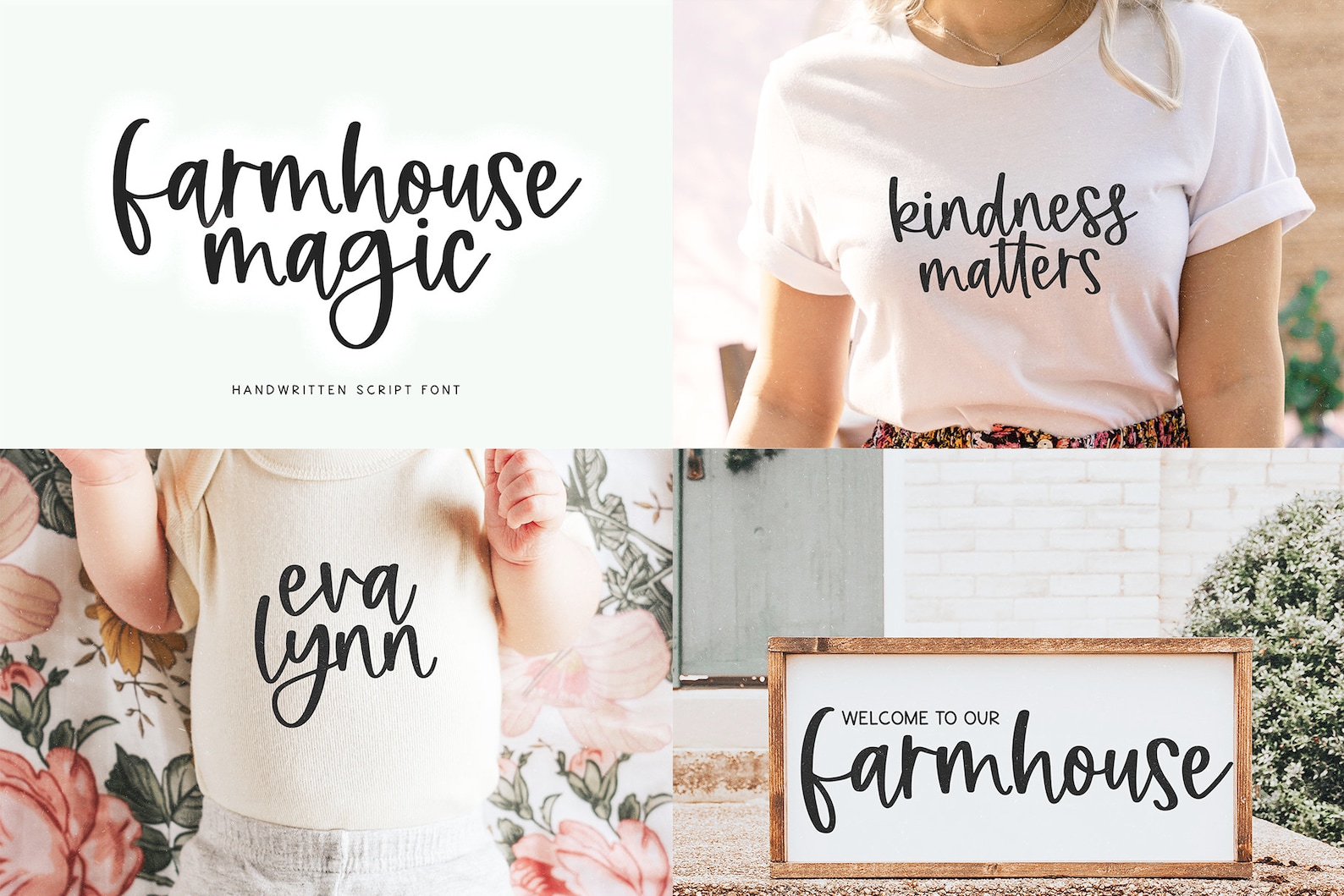 Farmhouse Font Bundle - Cricut Fonts, Farmhouse Fonts, Rustic Fonts ...