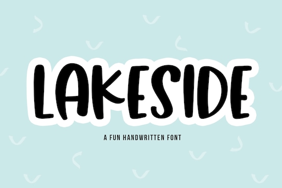 Lakeside Font Bubbly Handwritten Font Cricut Fonts Smooth - Etsy