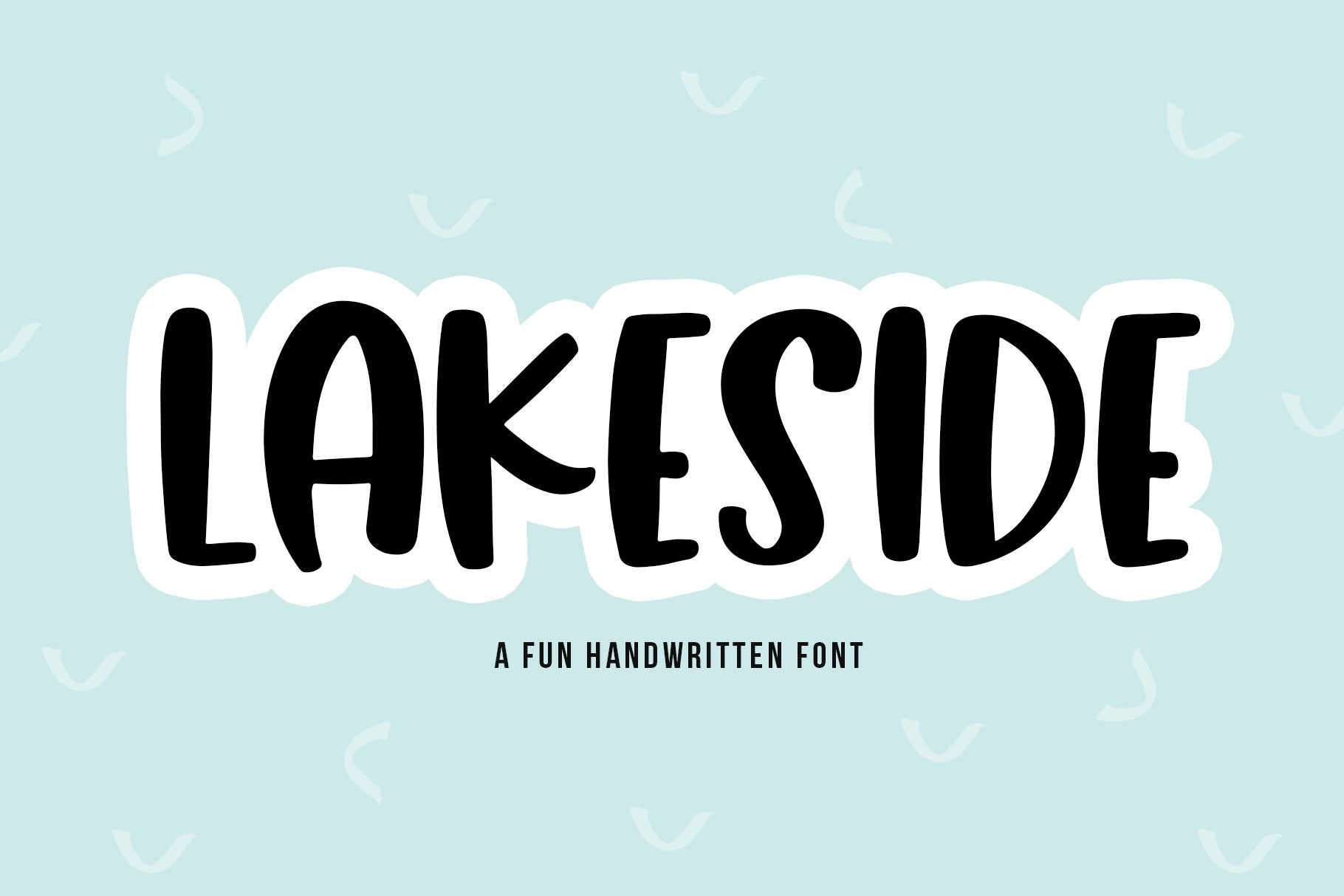 Lakeside Font - Bubbly Handwritten Font, Cricut Fonts, Smooth Font ...