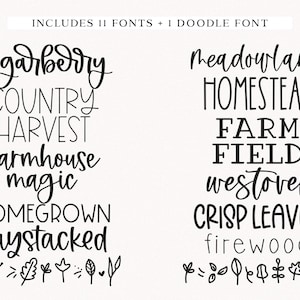 Farmhouse Font Bundle - Cricut Fonts, Farmhouse Fonts, Rustic Fonts ...