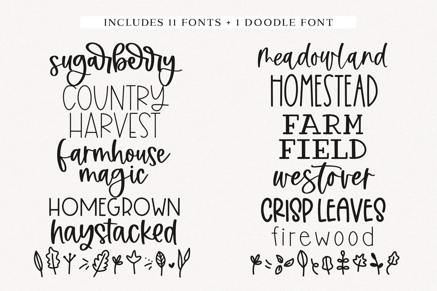 Farmhouse Font Bundle - Cricut Fonts, Farmhouse Fonts, Rustic Fonts ...