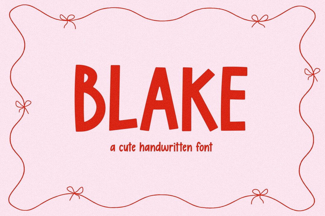 Blake Font - Cute Font, Cricut Fonts, Handwritten Font, Procreate Fonts ...