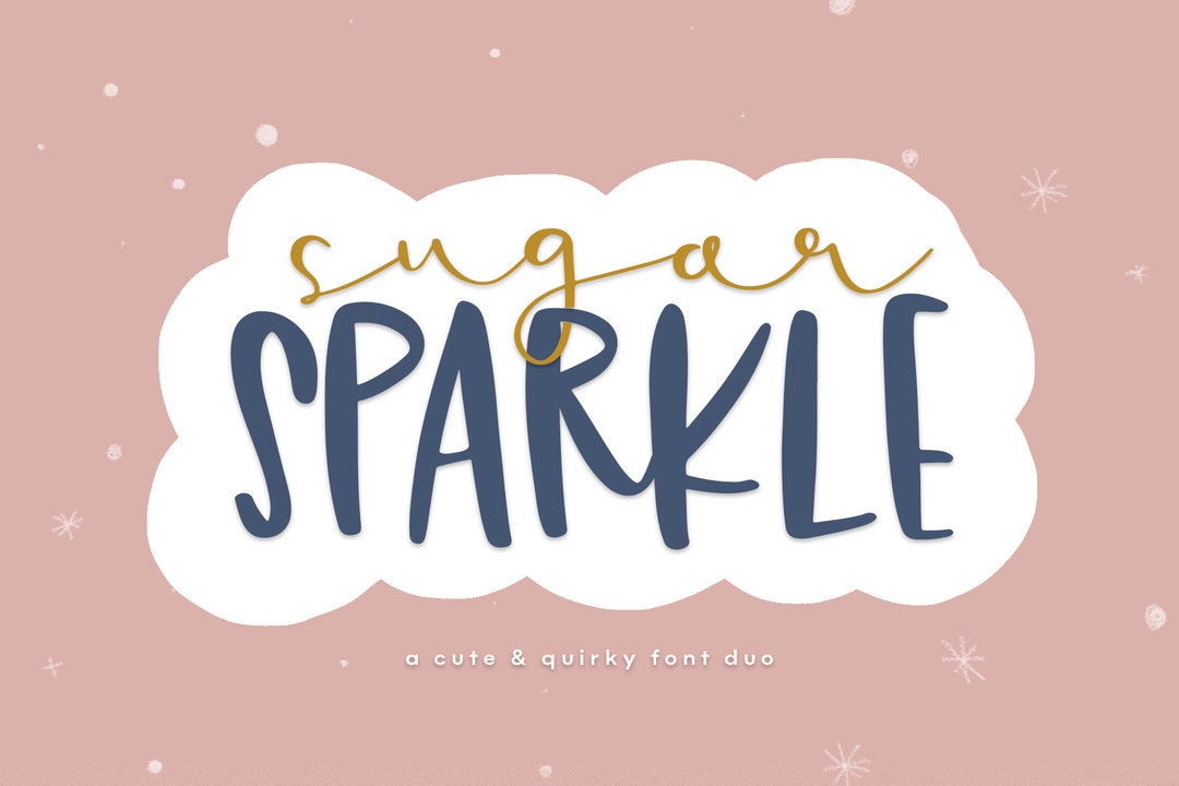 Sugar Sparkle Font Bundle - Cricut Fonts, Script Font, Procreate Fonts ...