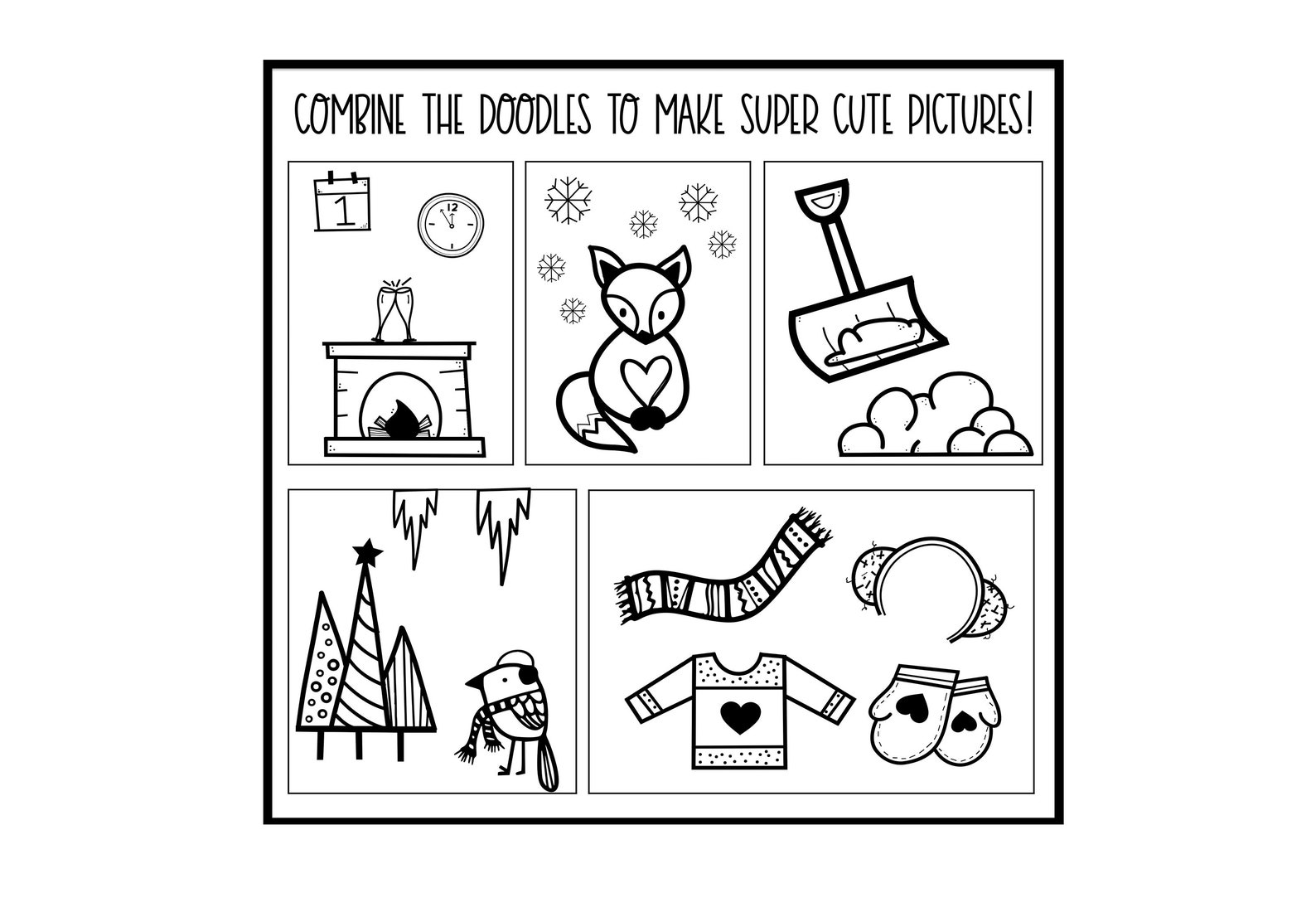 Winter Wishes A Hand-drawn Doodle Font Winter/christmas | Etsy