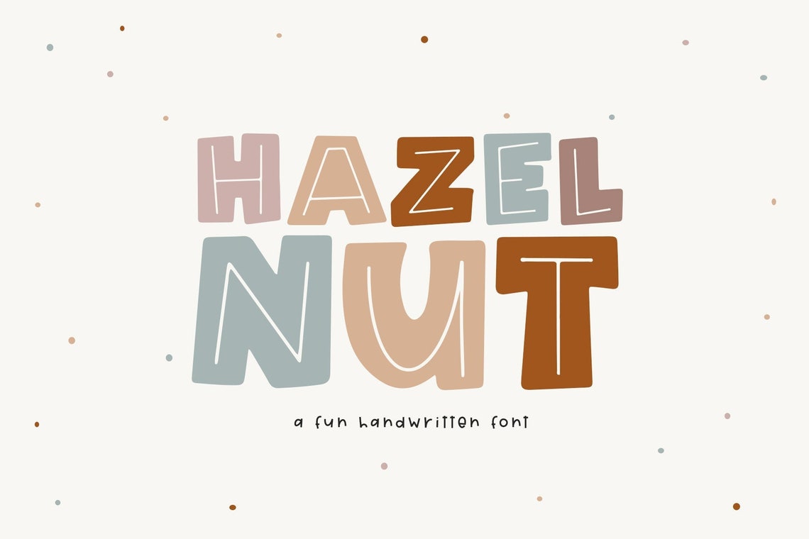Hazelnut Font Bold & Quirky Handwritten Font Fonts for - Etsy