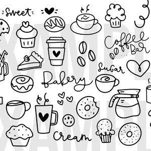 Coffee Shop Doodles - Fun Doodle Font - TTF / OTF, Cricut Font, Fonts ...
