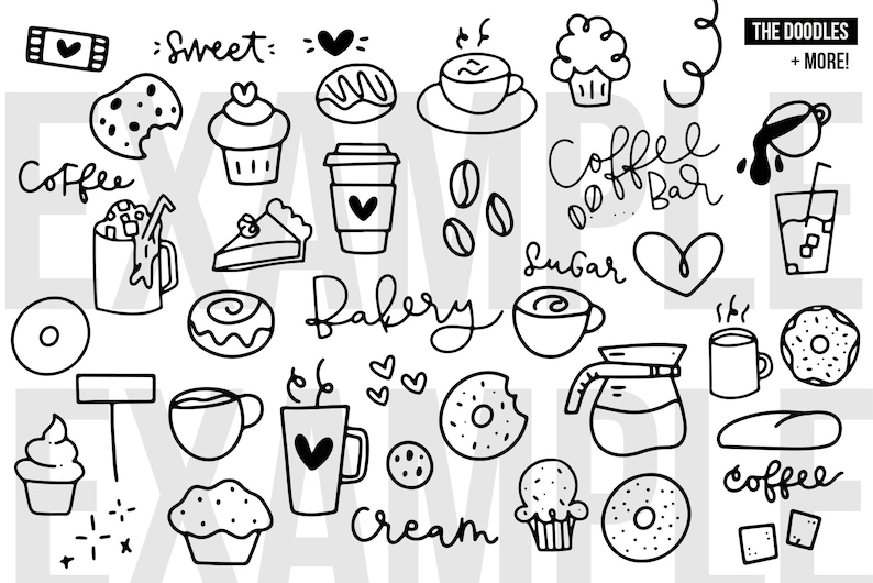 Coffee Shop Doodles - Fun Doodle Font - TTF / OTF, Cricut Font, Fonts ...