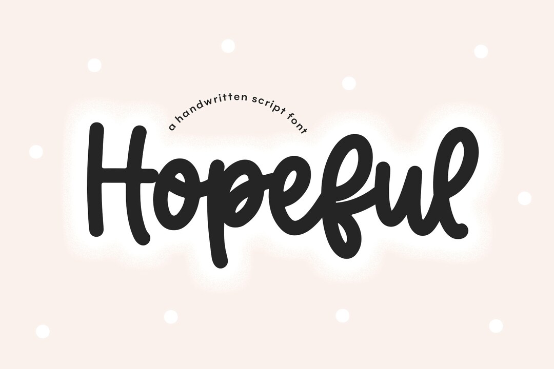 Hopeful Font Handwritten Script Font, Cricut Fonts, Calligraphy, Procreate Fonts, Fonts for ...