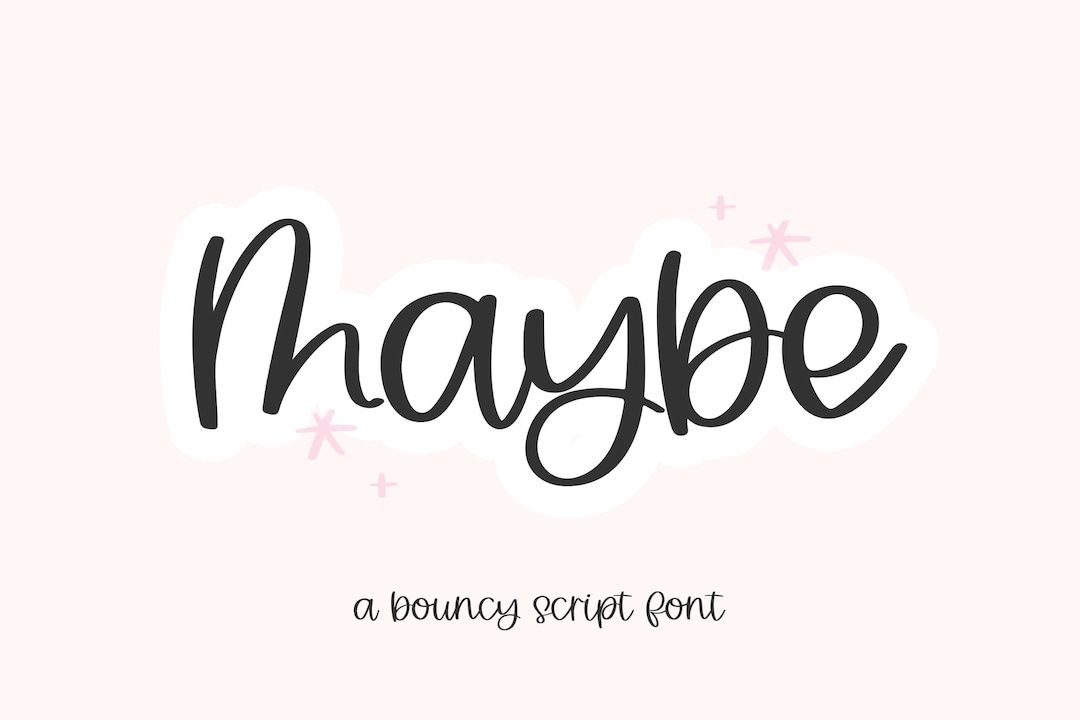 Maybe Font - Handwritten Script Font, Farmhouse Fonts, Cricut Font ...