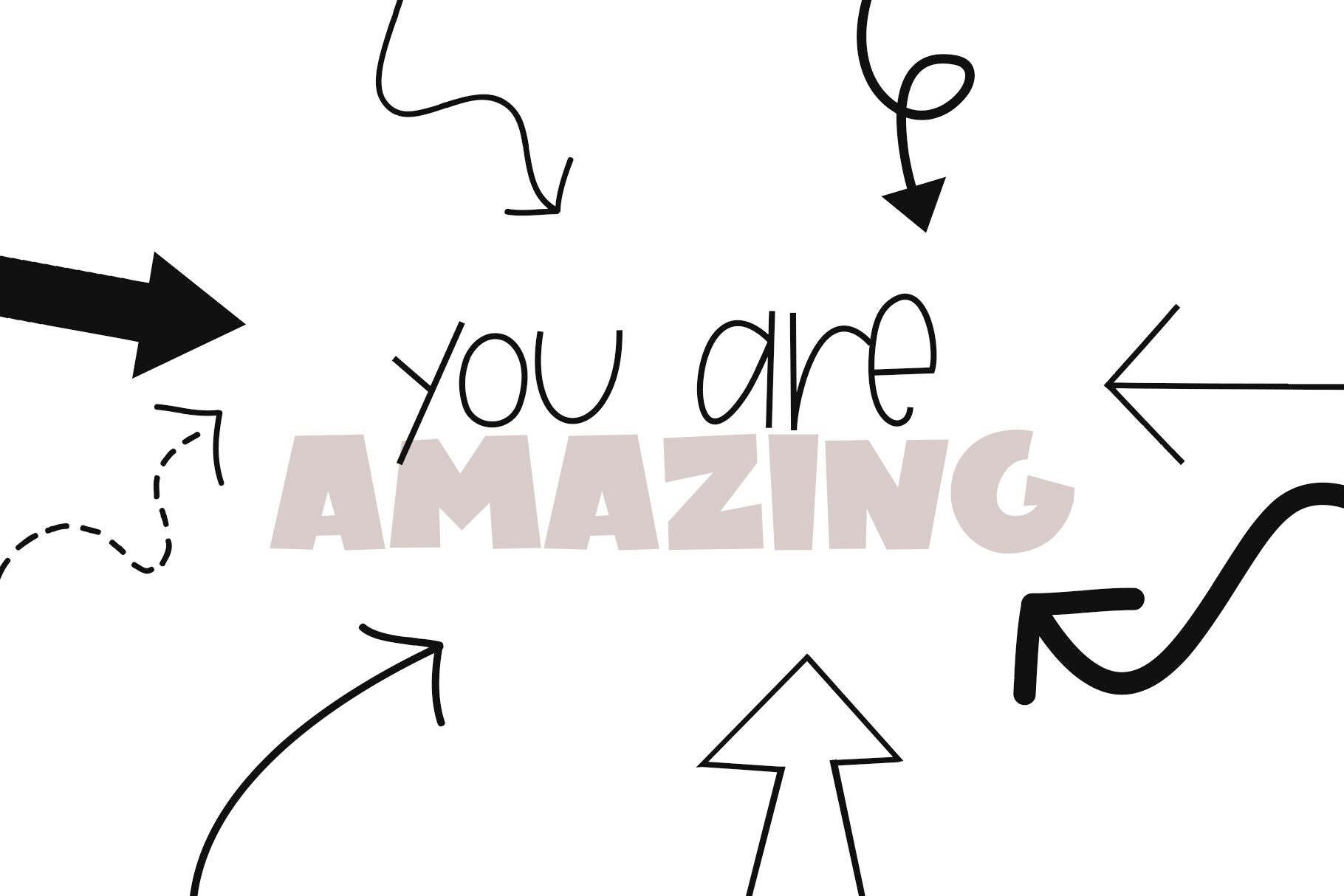 Arrows Font - Doodles - Dingbat Font - TTF - Etsy