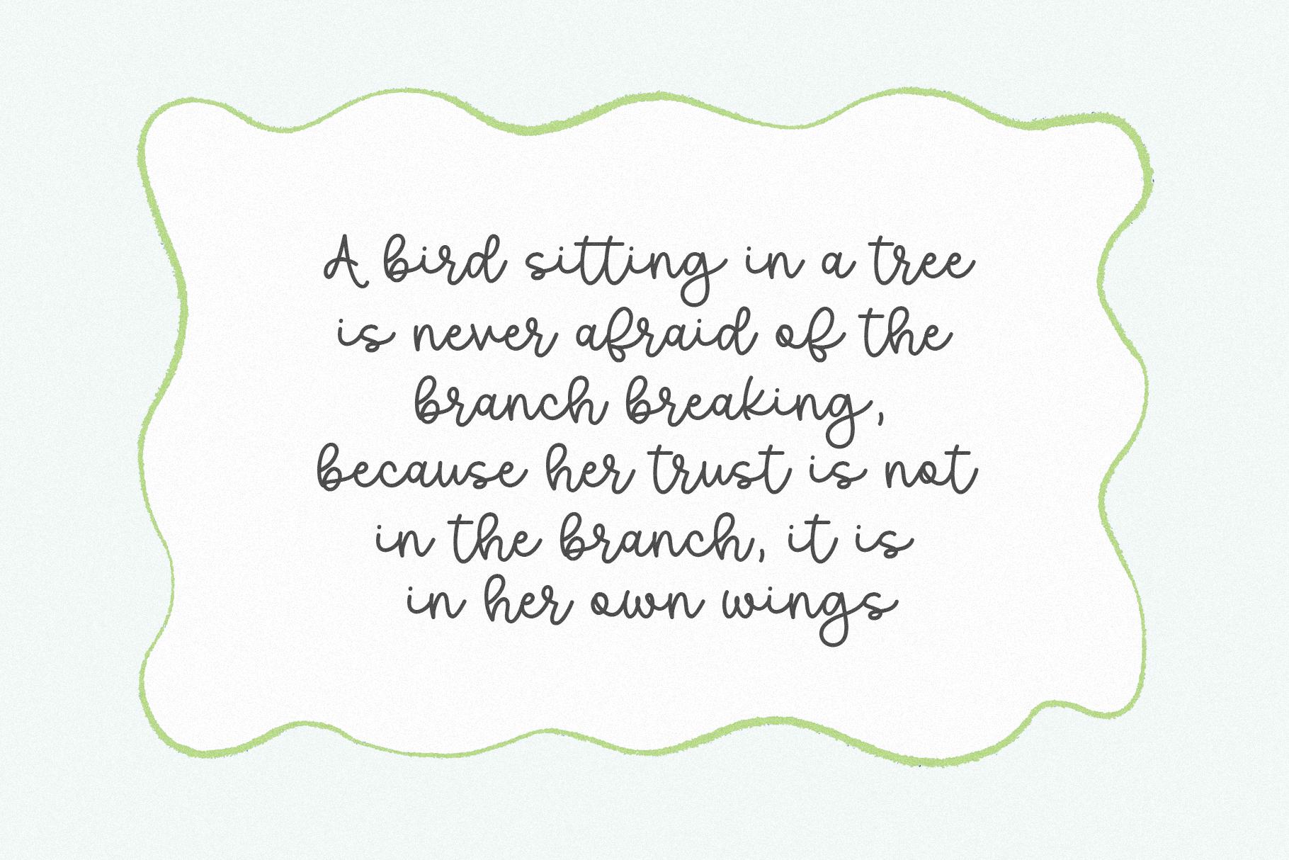 Garden Bird Font - Handwritten Script Font, Cricut Fonts, Goodnotes ...