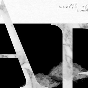 Marble Alphabet Clip Art Design - Etsy