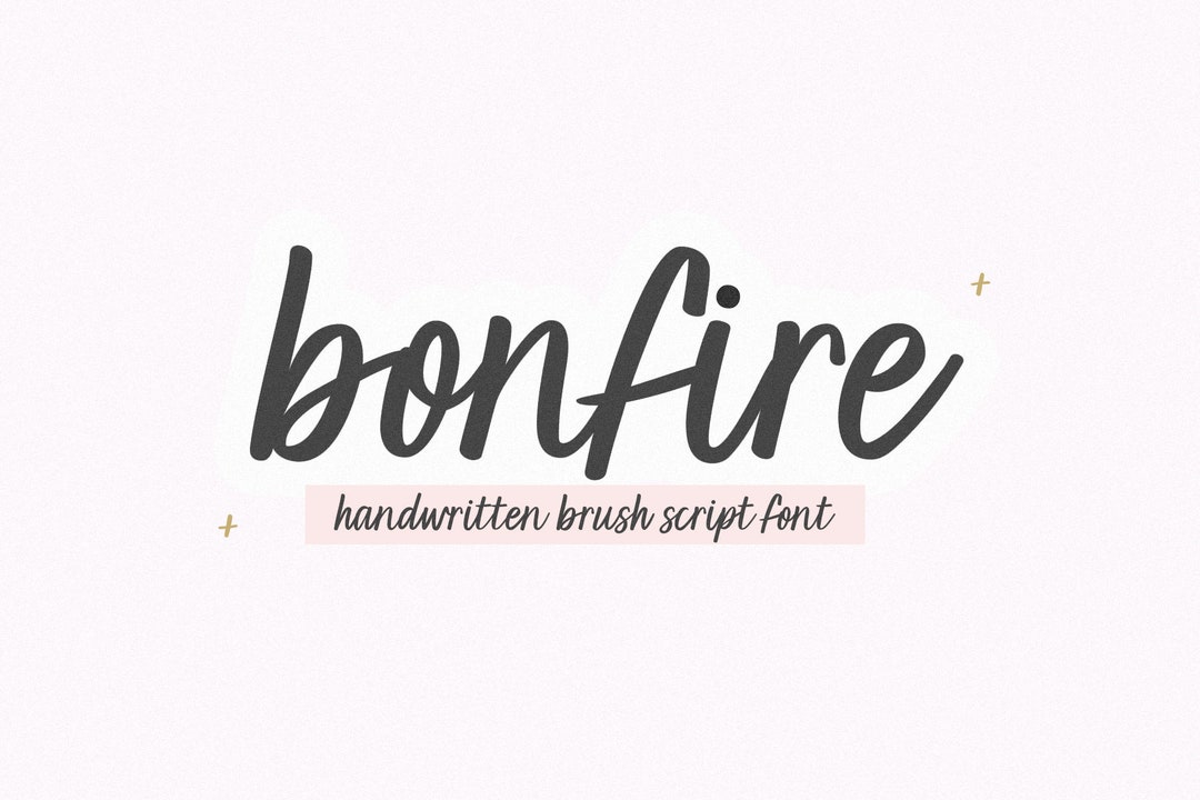 Bonfire Font - Brush Font, Handwritten Script Font, Farmhouse Fonts ...