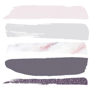 Glam Pink Glitter and Marble Brushstrokes - Watercolor Clipart [glam ...
