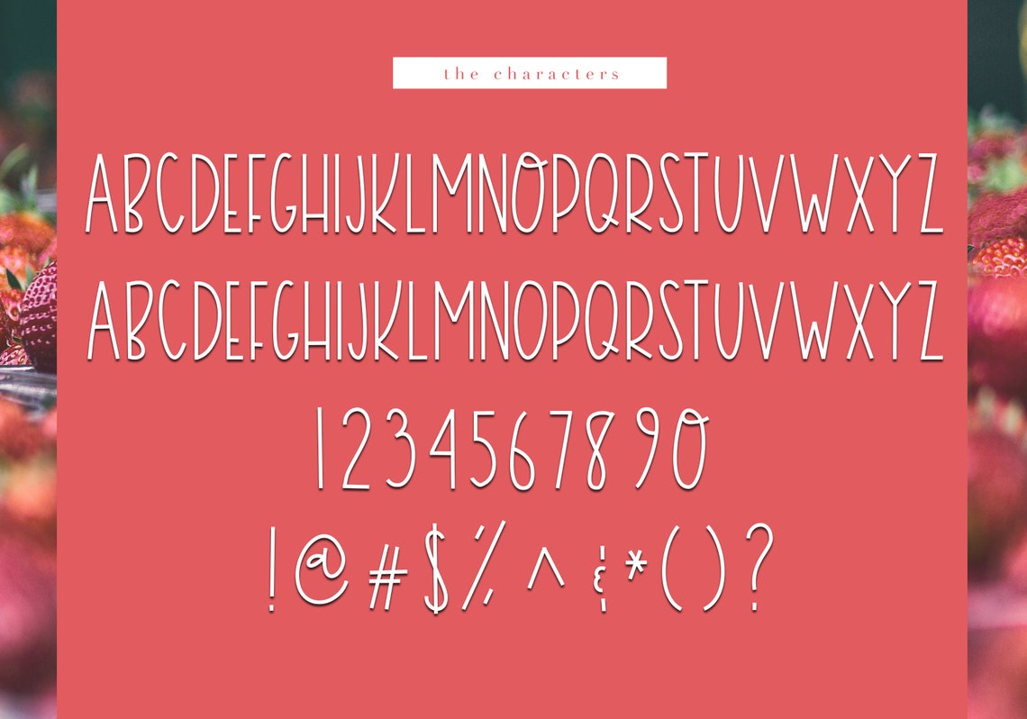 Very Berry Smoothie Tall and Capital Font TTF | Etsy