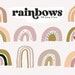 Modern Rainbows - Clip Art Collection - Etsy