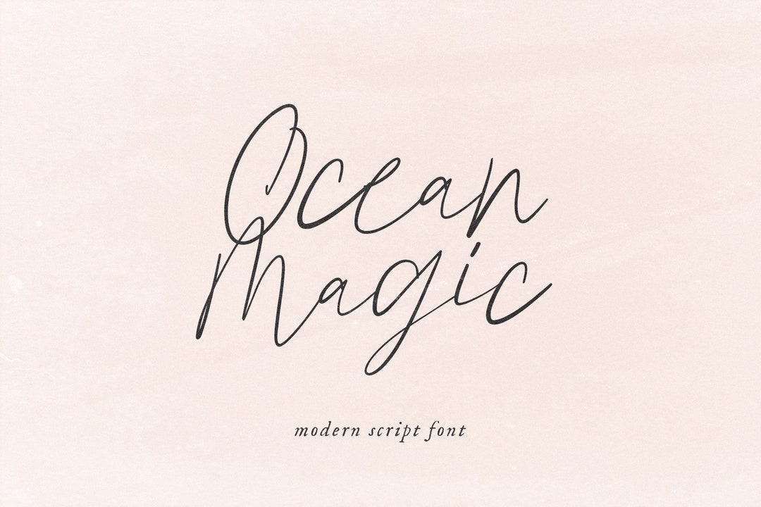 Ocean Magic Font - Handwritten Script Font, Modern Calligraphy Font ...