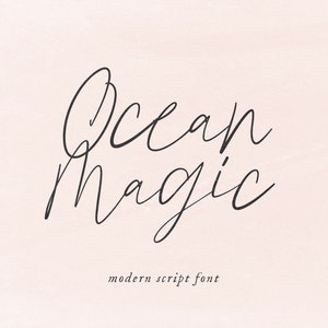 Ocean Magic Font - Handwritten Script Font, Modern Calligraphy Font ...