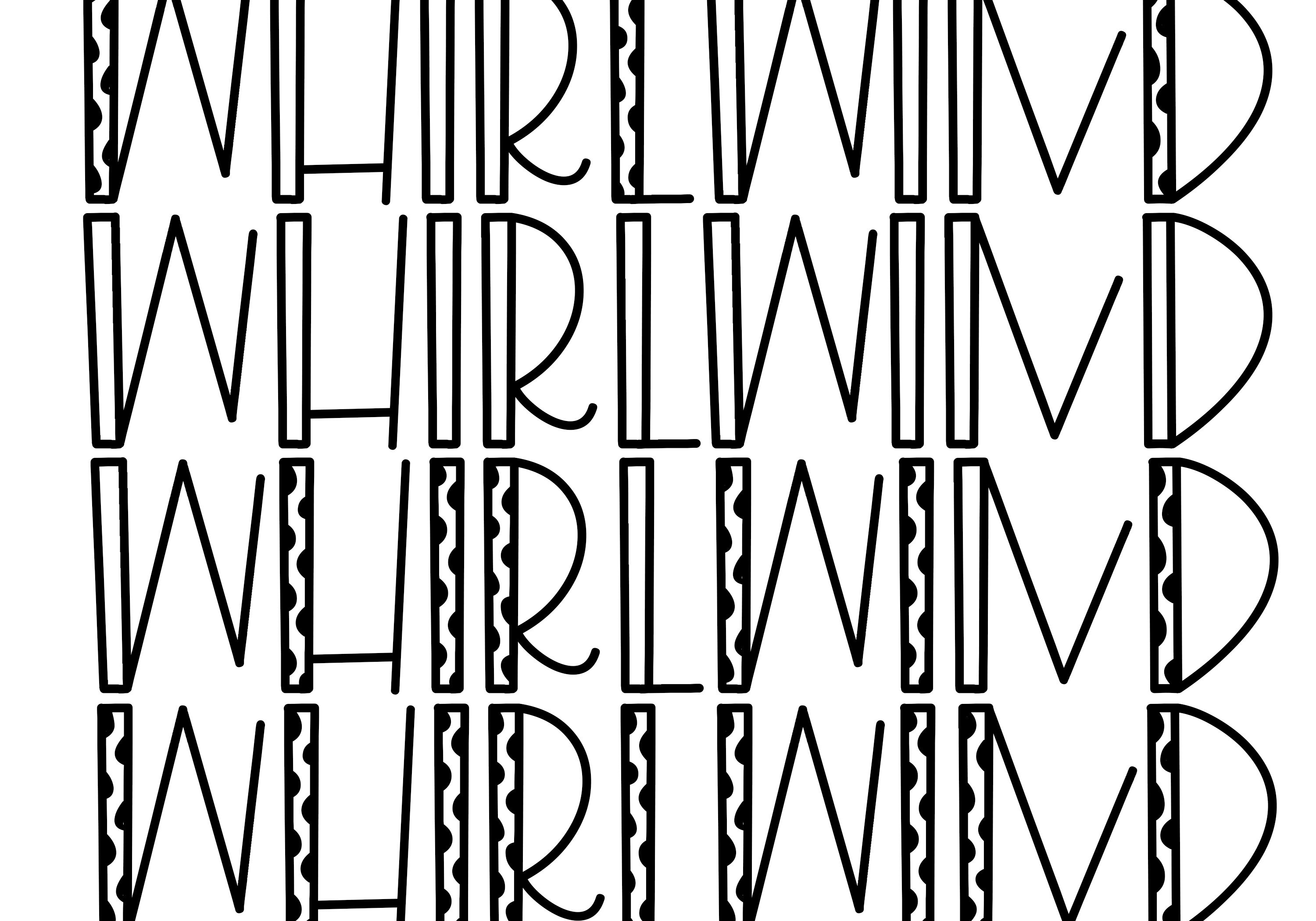 Whirlwind Fun Handwritten Font TTF / OTF | Etsy