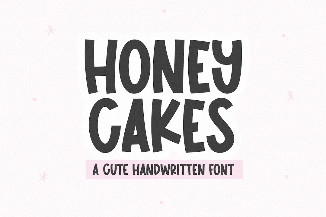 Honey Cakes Font - Handwritten Font, Cricut Font, Goodnotes Font ...