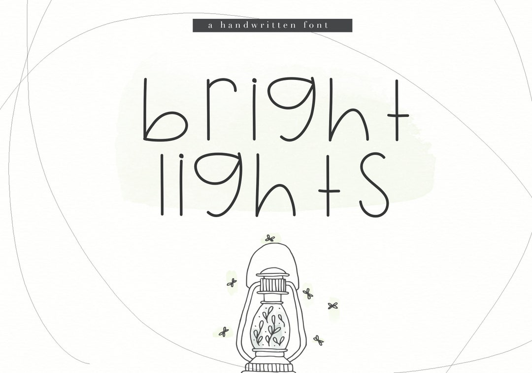 Bright Lights A Cute Handwritten Font TTF / OTF - Etsy