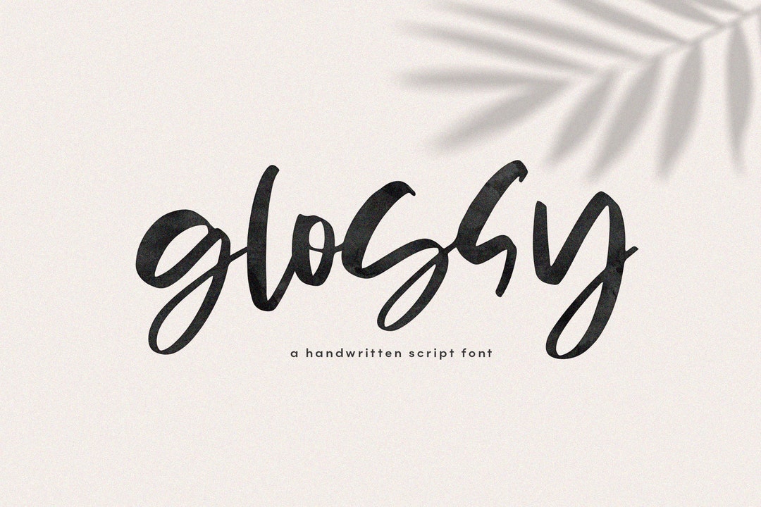 Glossy Font A Chic Handwritten Script Font, Fonts for Cricut, Crafting ...