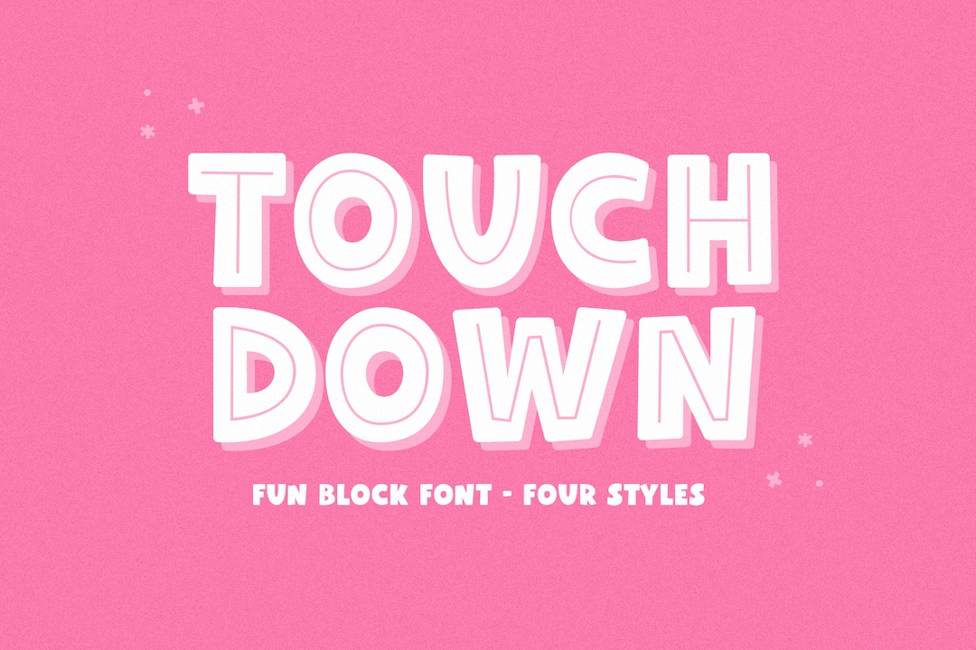 Touchdown Font - Bubbly Font, Inline Font, Banner Fonts, Bold Font ...