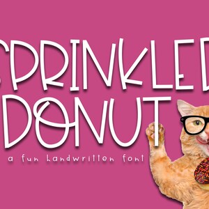 Sprinkled Donut Font Fun Handwritten Font Cricut Font | Etsy