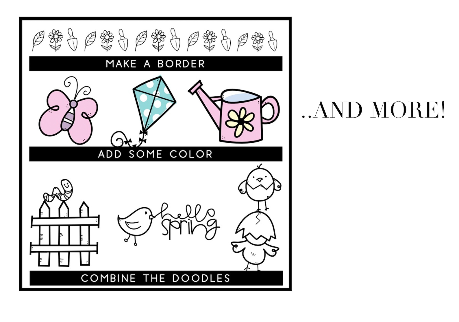 Spring Fling - A Hand-drawn Doodle Font - Spring Doodles - TTF - Etsy