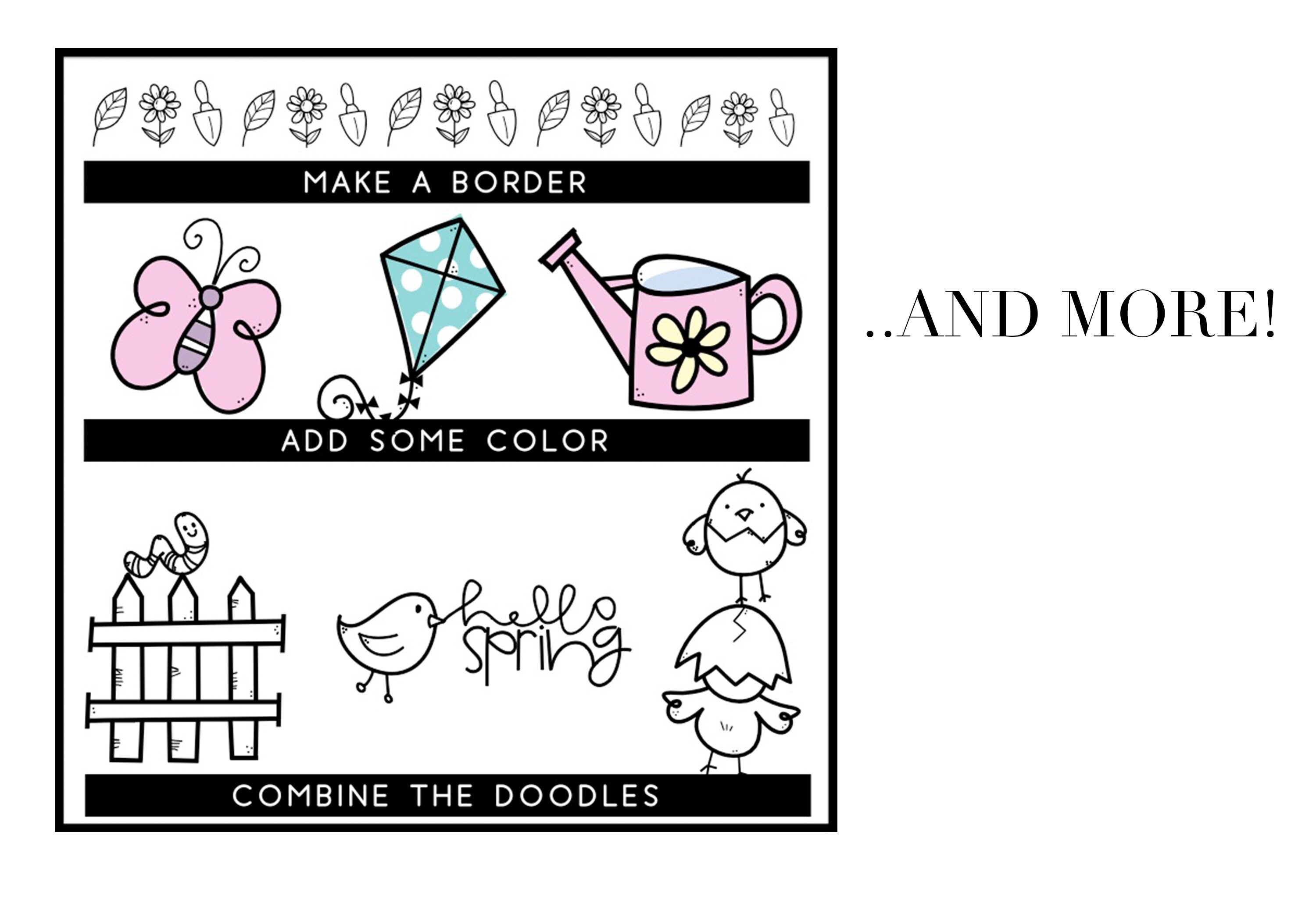 Spring Fling A Hand-drawn Doodle Font Spring Doodles TTF - Etsy