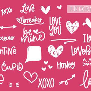 Moonstruck Font - Handwritten Font With Doodles, Valentine's Day Font ...