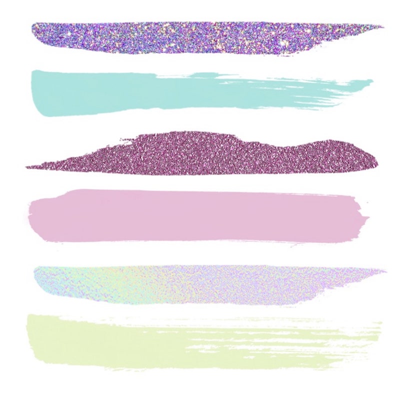 Mermaid Brushstrokes Mermaid Clipart Glitter Clipart - Etsy