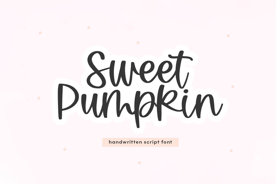 Sweet Pumpkin Font - Bouncy Script Font, Cricut Fonts, Procreate Font ...