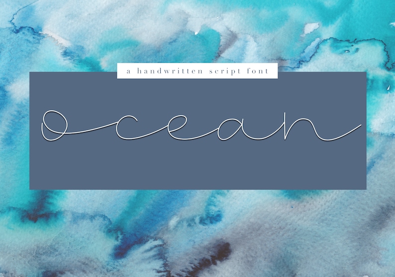 Ocean Fuente de script escrito a mano TTF / OTF - Etsy España