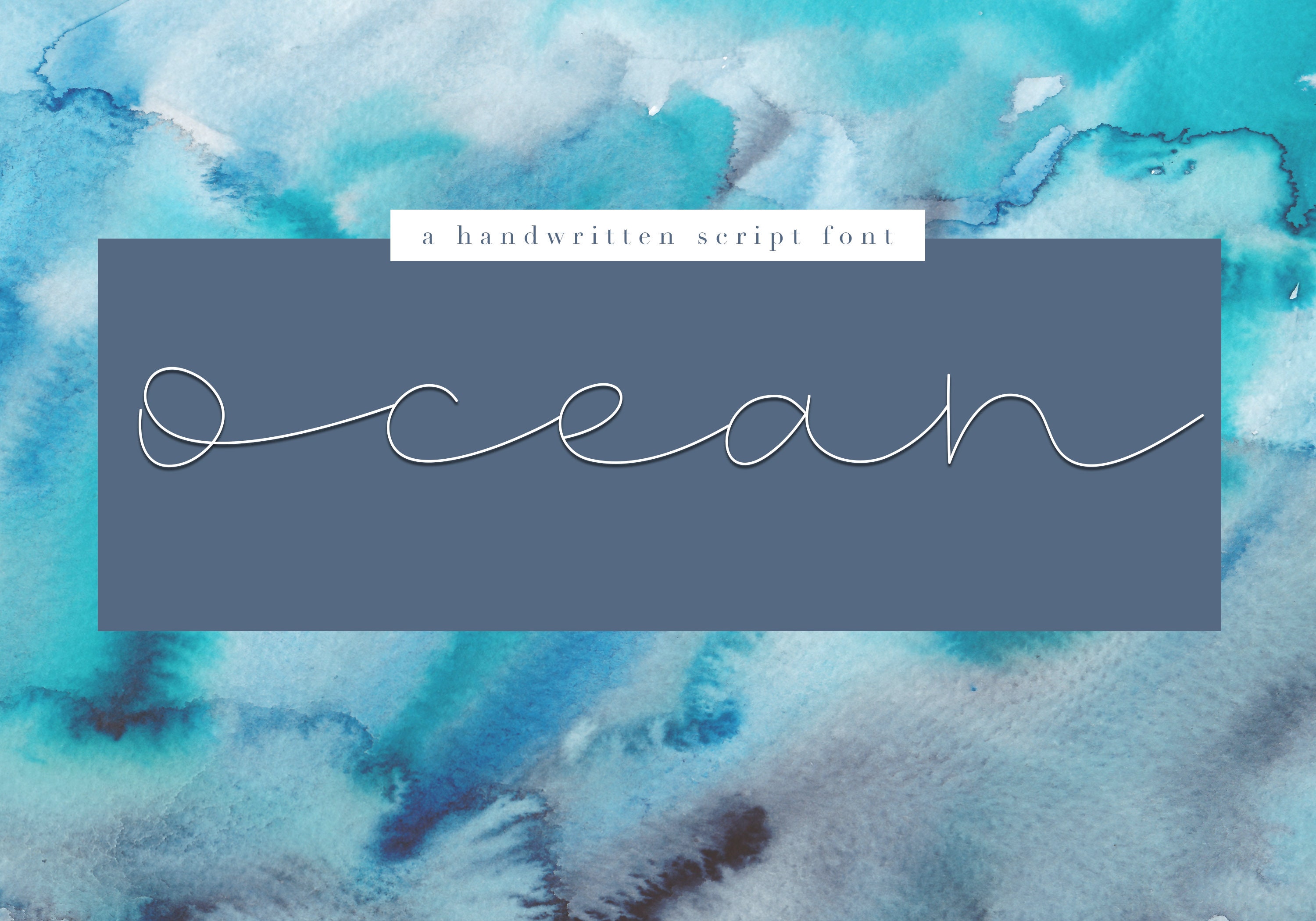 Ocean Fuente de script escrito a mano TTF / OTF - Etsy España