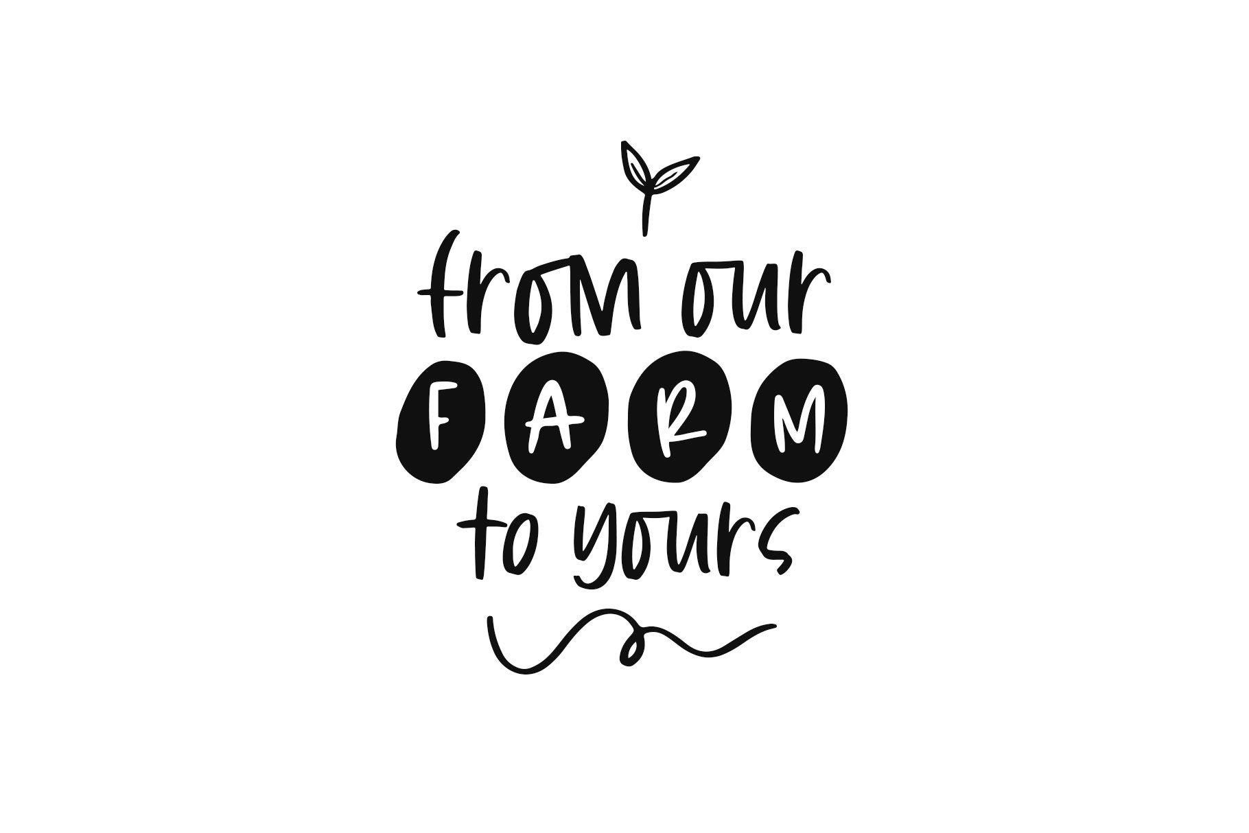 Farmland Fresh Font - A Cute Handwritten Font Duo and Farmhouse Doodles ...