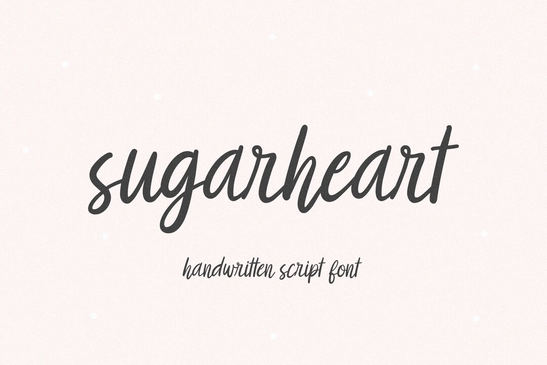 Sugarheart Font Handwritten Script Font, Farmhouse Fonts, Cricut Font ...