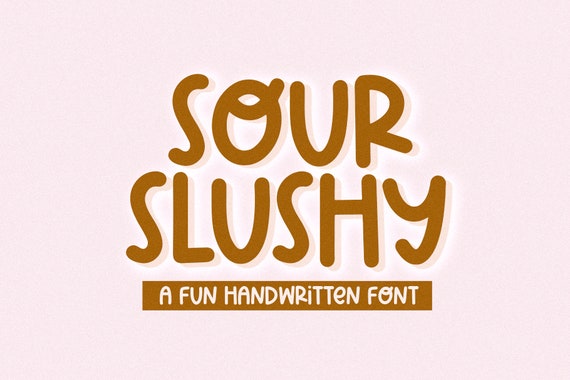 Sour Slushy Font Cute Font Cricut Fonts Handwritten Font - Etsy Hong Kong