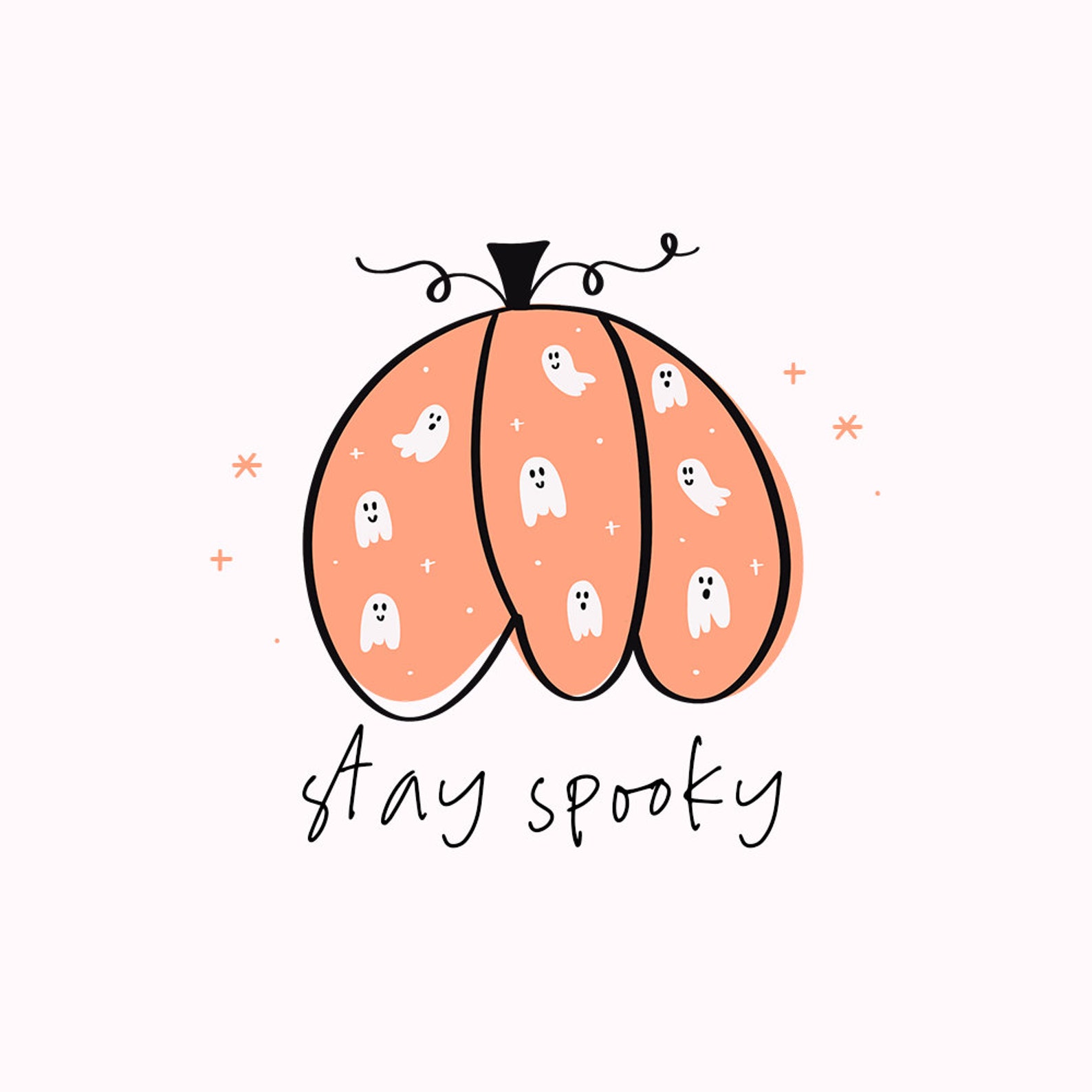 Pumpkins Clip Art Modern Clip Art Boho Halloween Cute - Etsy