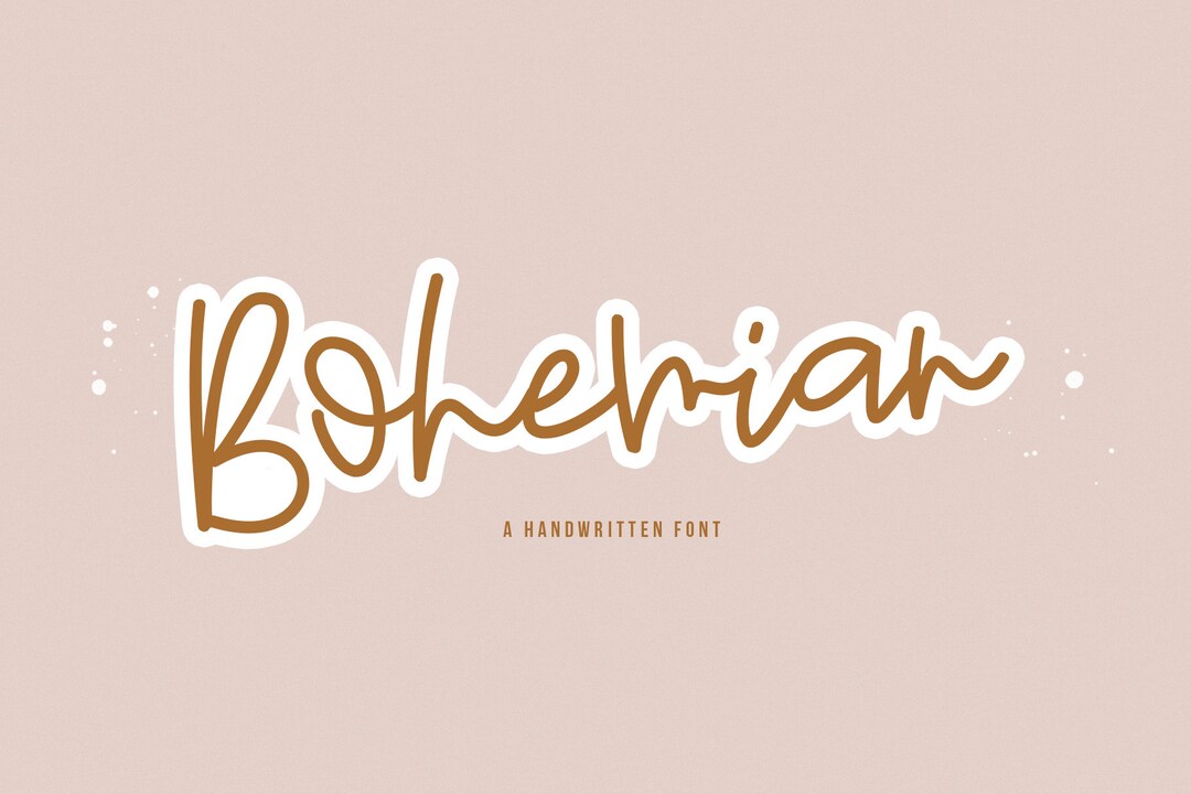 Bohemian Font - Handwritten Script Font - Cricut Fonts, Modern ...
